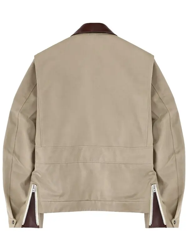 Sacai Jacket With Leather Collar