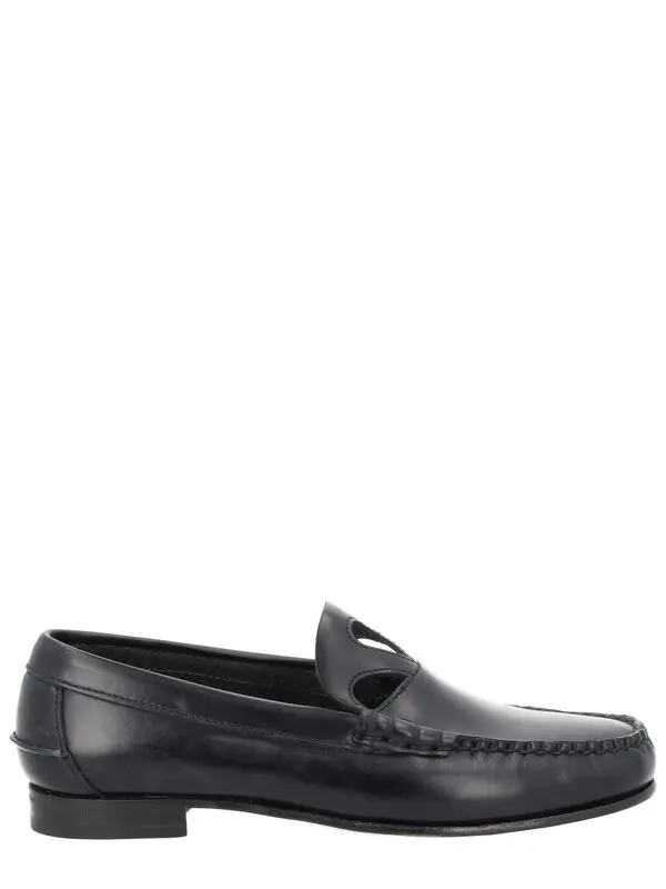 Hereu Moccasin With Cut-out Detail - Black