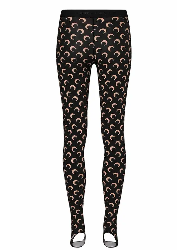 MARINE SERRE Moon" Leggings - Black