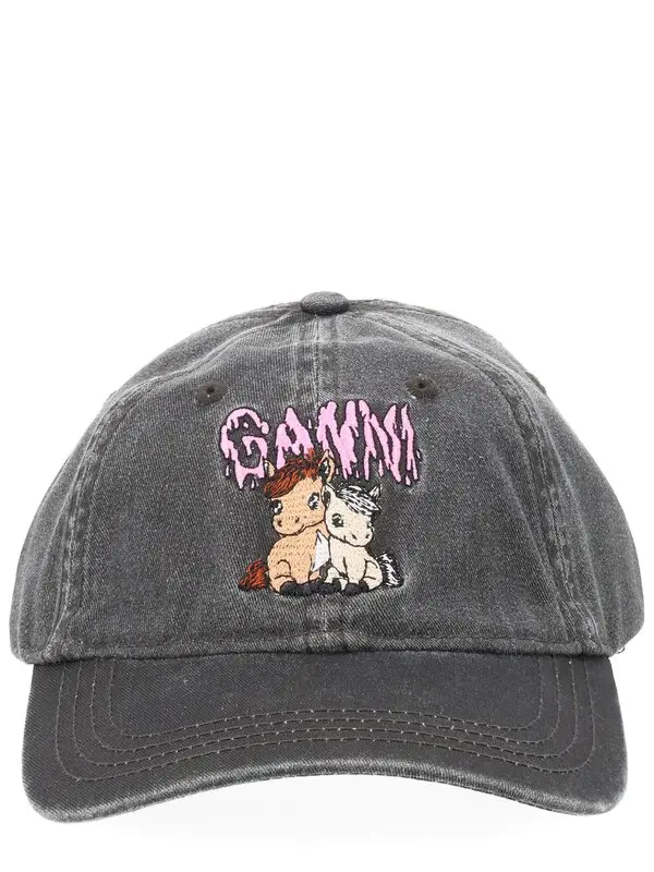GANNI Baseball Hat With Logo
