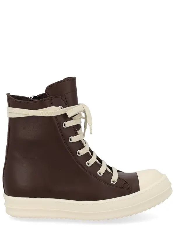 Rick Owens Leather Sneaker - Brown