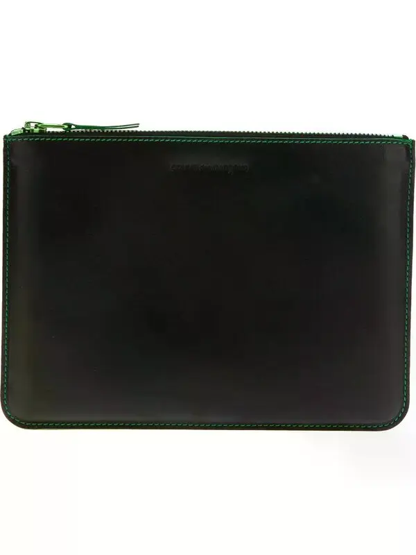Comme Des Garçons Leather Marvellous Zip Purse - Black