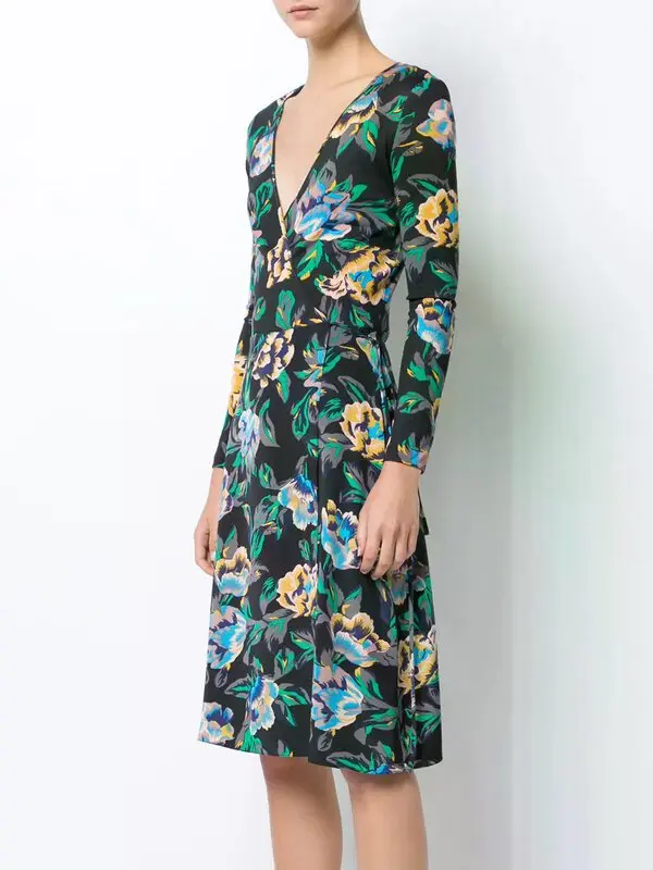 Diane Von Furstenberg Floral Wrap Dress