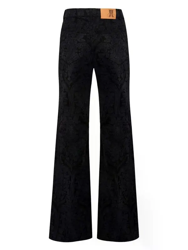 La DoubleJ Floral Print Flare Jeans