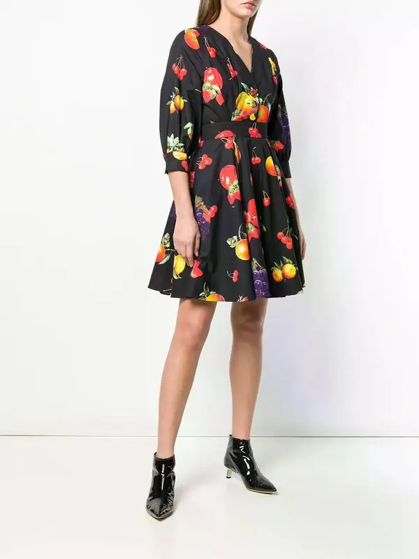 MSGM Fruit Print Cotton Dress
