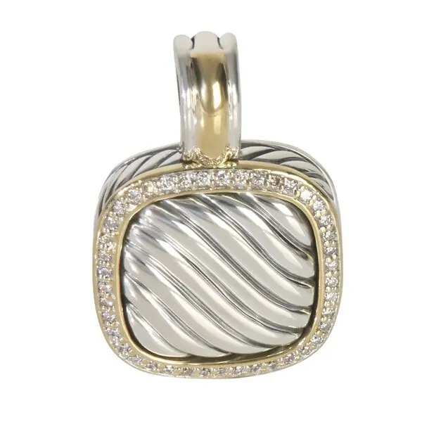 David Yurman Yellow Gold & Sterling Silver Diamond Pendant - Yellow_gold/sterling_silver