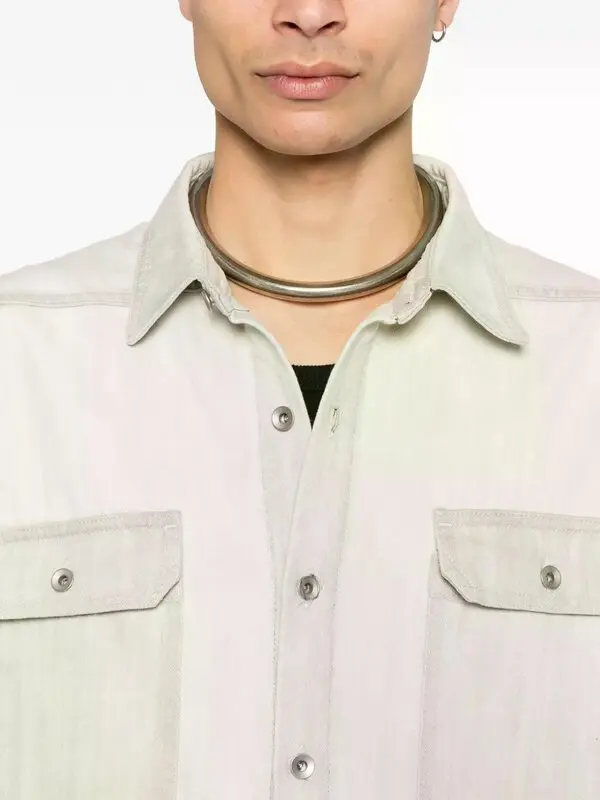 Rick Owens Frayed Pocket Sleeveless Shirt Jacket