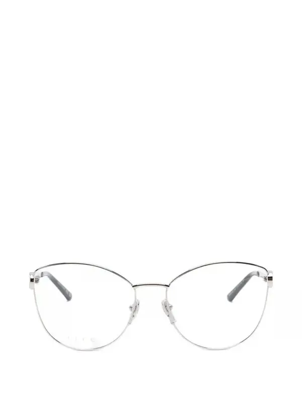 Gucci Cat-eye Logo Glasses - Silver