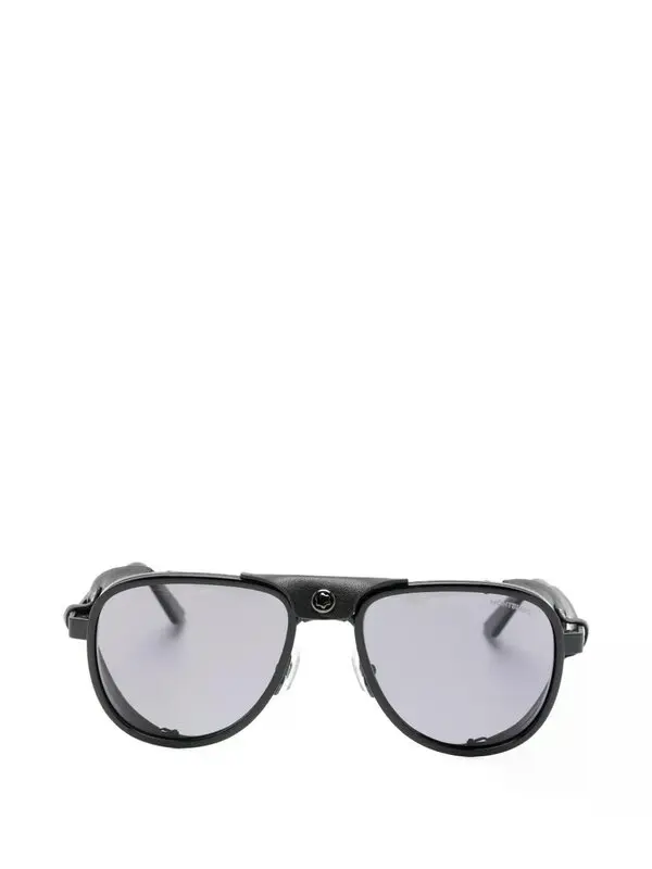 Montblanc Logo-detail Sunglasses - Black