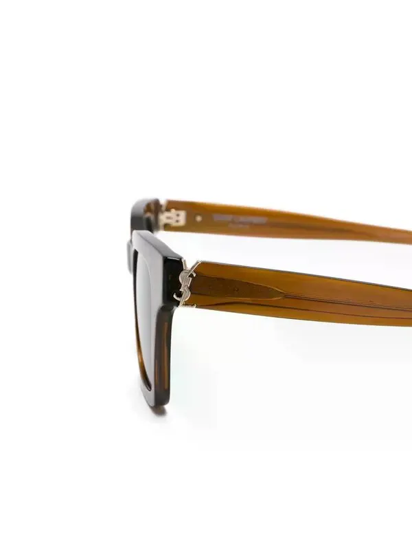 Saint Laurent Logo Square-frame Sunglasses