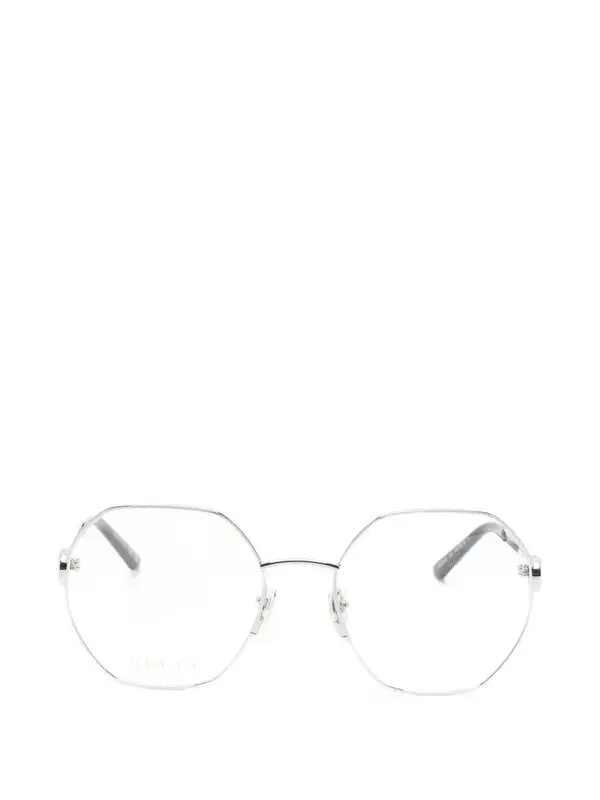 Gucci Geometric Frame Glasses - Silver