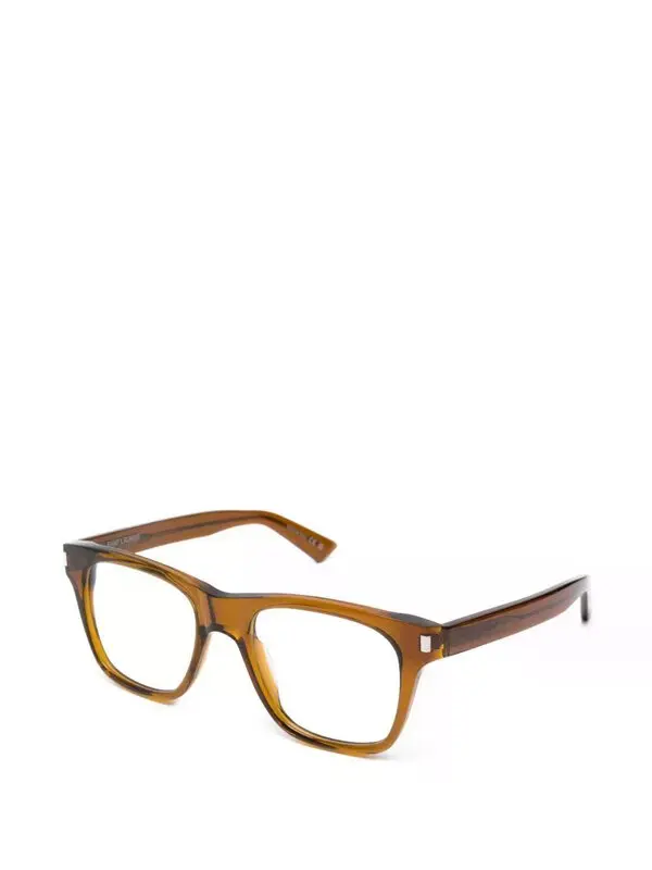 Saint Laurent Square-frame Glasses - Brown
