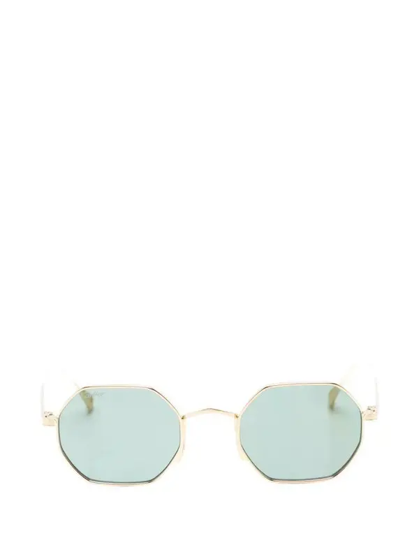 CARTIER Geometric-frame Sunglasses - Gold