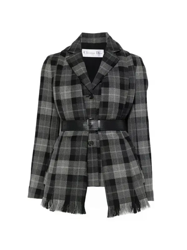 Dior Checked Fringed Jacket