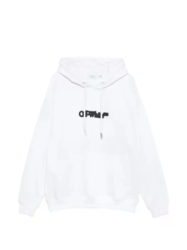 Off-White Kangaroo-pocket Hoodie - White
