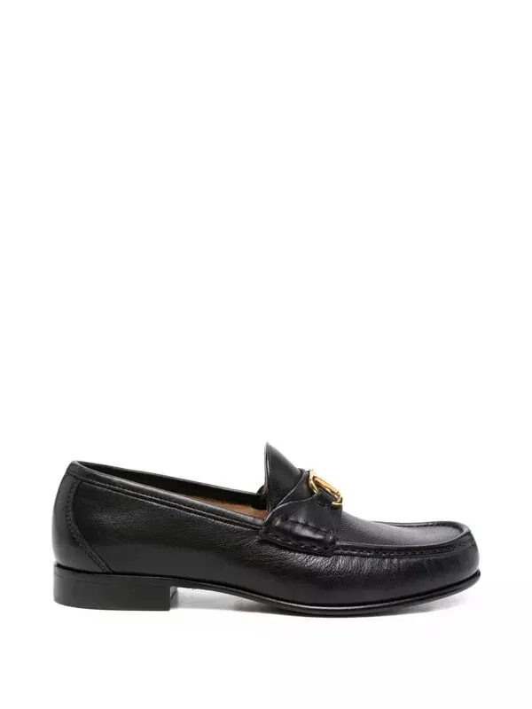 Valentino Garavani Vlogo Signature Leather Loafers - Black