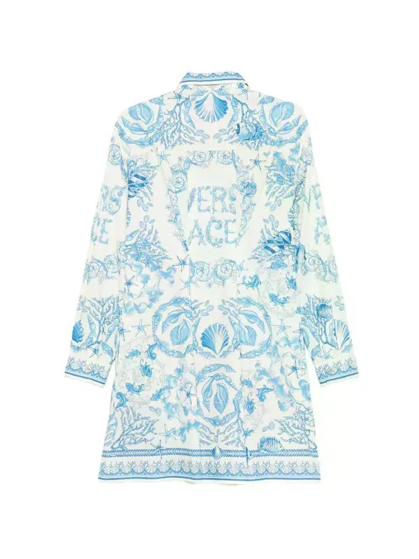 Versace Barocco Print Cotton Dress