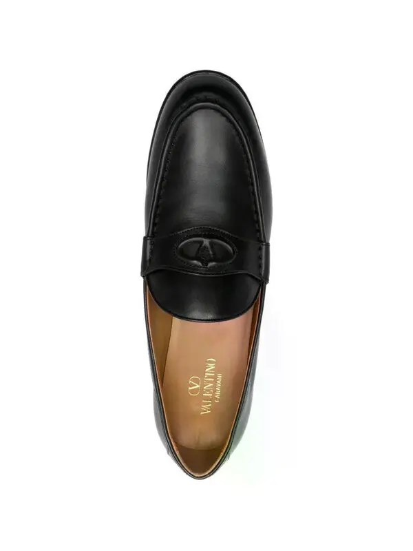 Valentino Garavani V-logo Leather Loafers