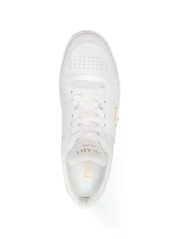 Prada Lace-up Leather Sneakers