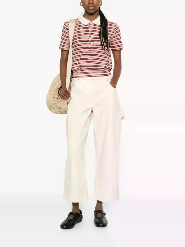 A.p.c. Striped Collared Polo Shirt