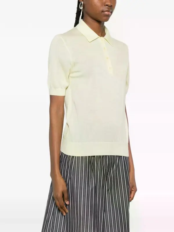 Eric Bompard Buttoned Short-sleeve Polo - Yellow