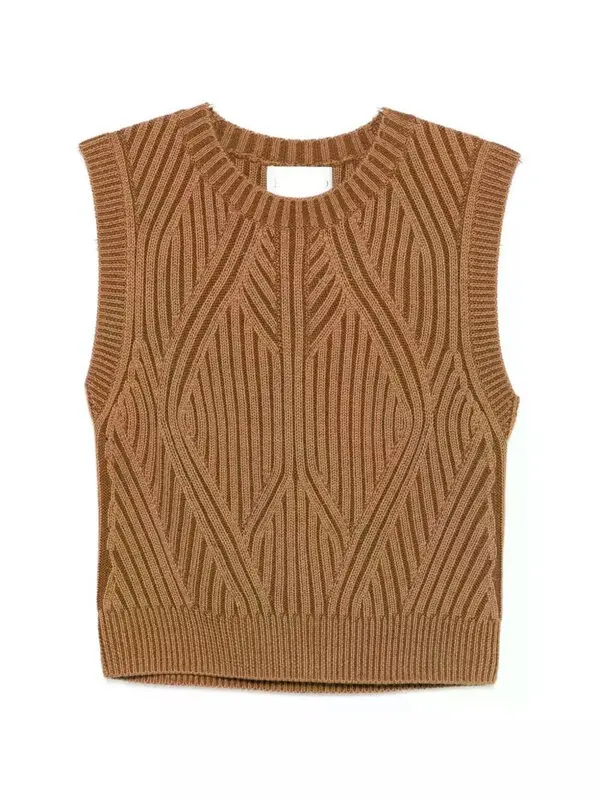 Eric Bompard Ribbed Sleeveless Vest