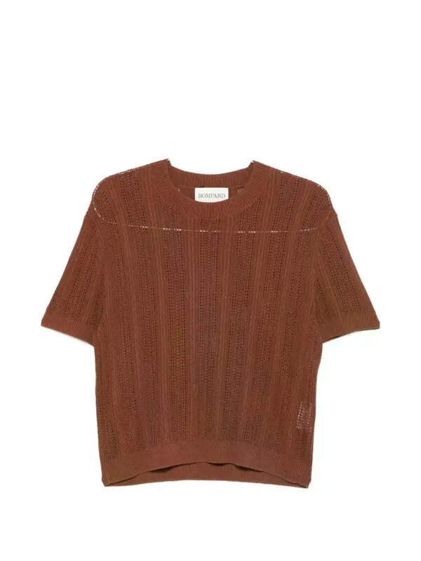 Eric Bompard Round-neck Knitted T-shirt - Brown