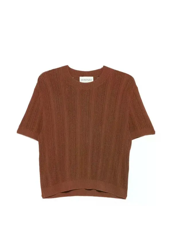 Eric Bompard Round-neck Knitted T-shirt - Brown