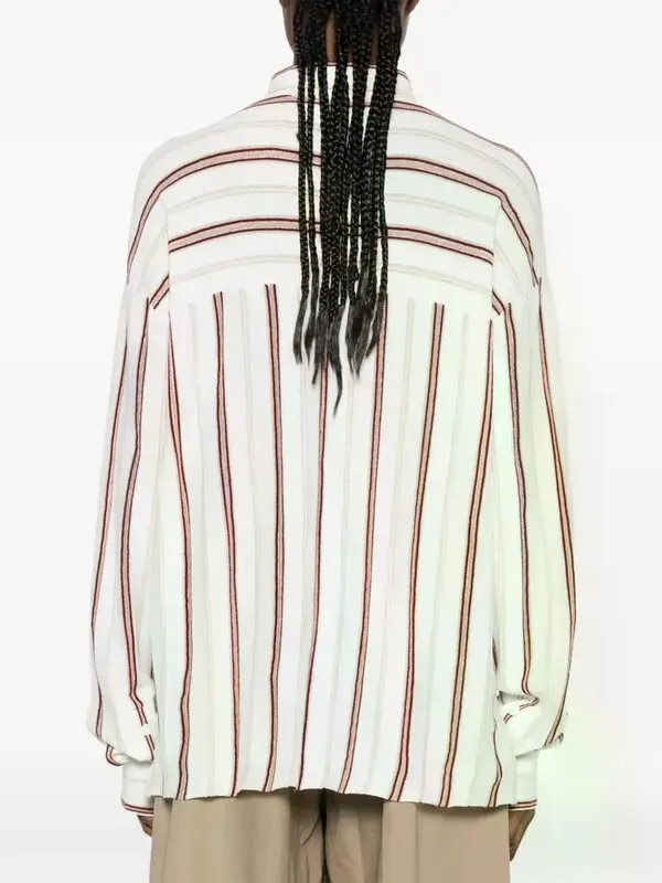 Eric Bompard Striped Button-up Shirt - White