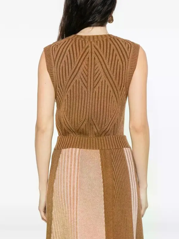 Eric Bompard Patchwork Ribbed Skirt