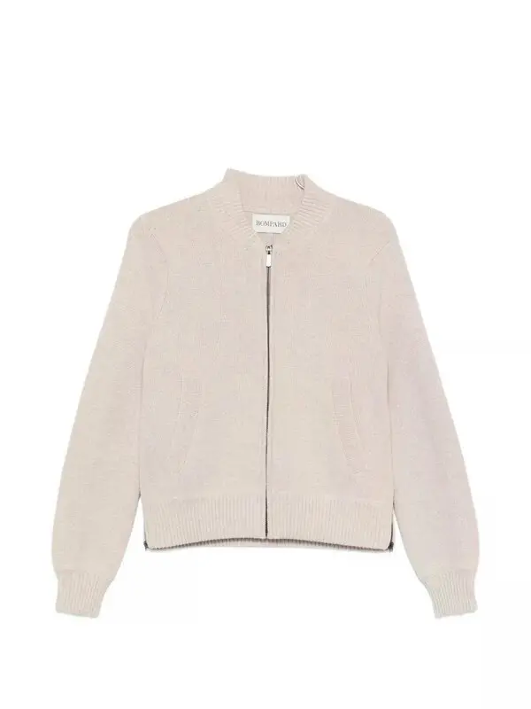 Eric Bompard Milano Zip-up Bomber Jacket - Neutrals