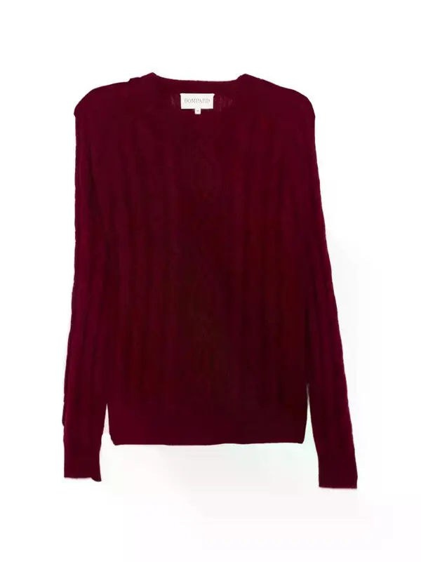 Eric Bompard Cable-knit Round-neck Sweater - Red