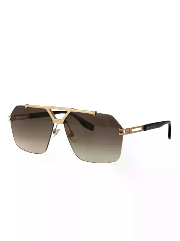 Marc Jacobs 837/s Rimless Navigator Sunglasses - Gold