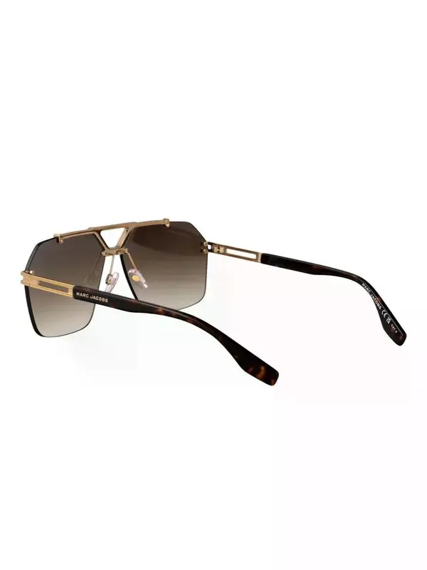 Marc Jacobs 837/s Rimless Navigator Sunglasses - Gold