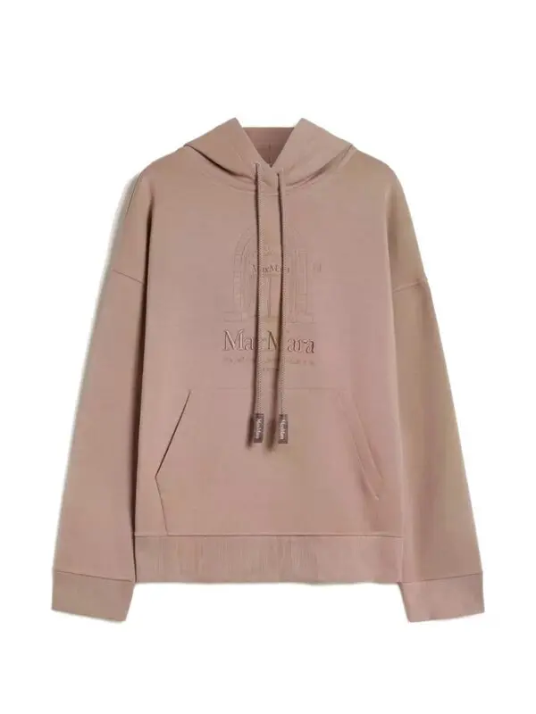 Max Mara Drawstring Embossed Hoodie - Neutrals