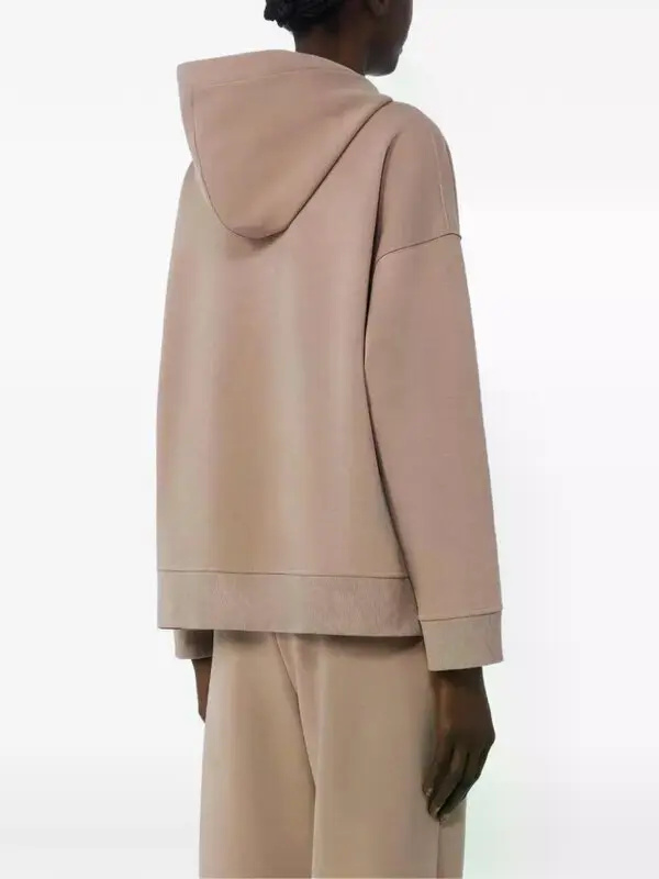Max Mara Drawstring Embossed Hoodie