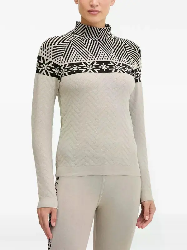 NEWLAND Geometric-patterned Sweater - Neutrals