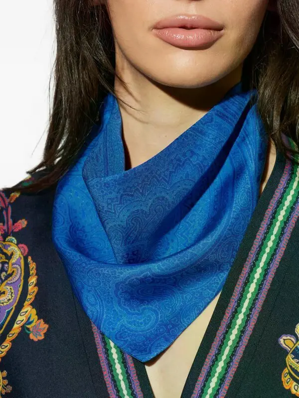 Etro Paisley Button Scarf