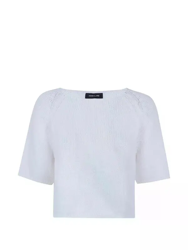ANNE CLAIRE Short-sleeved Top - White