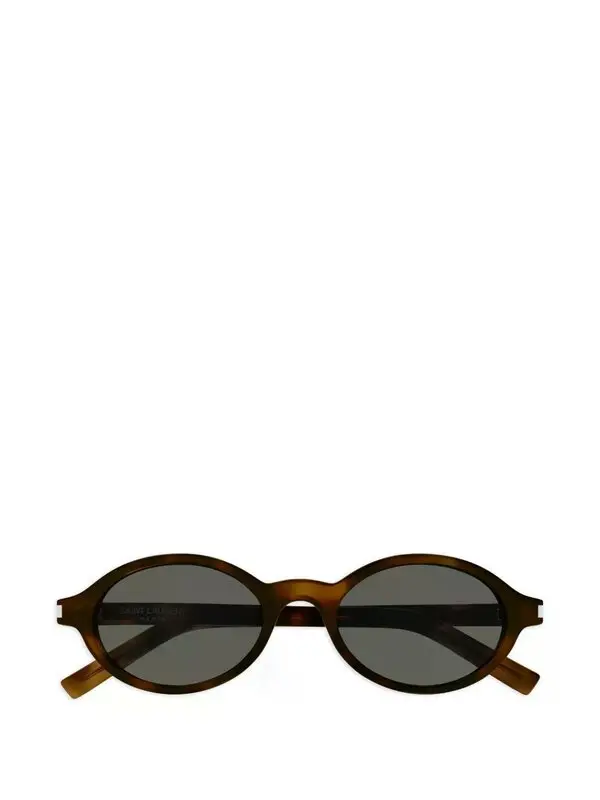 Saint Laurent Jeanne Oval Sunglasses - Brown