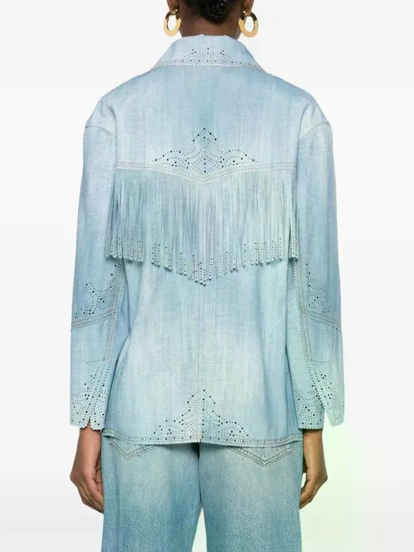 Ermanno Scervino Fringed Laser-cut Jacket