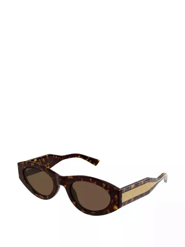 Gucci Oval Sunglasses - Brown