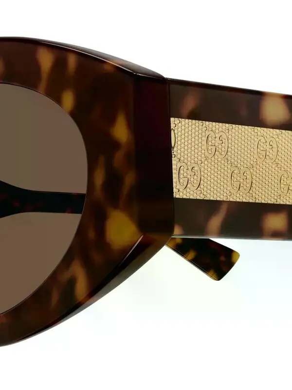 Gucci Oval Sunglasses - Brown