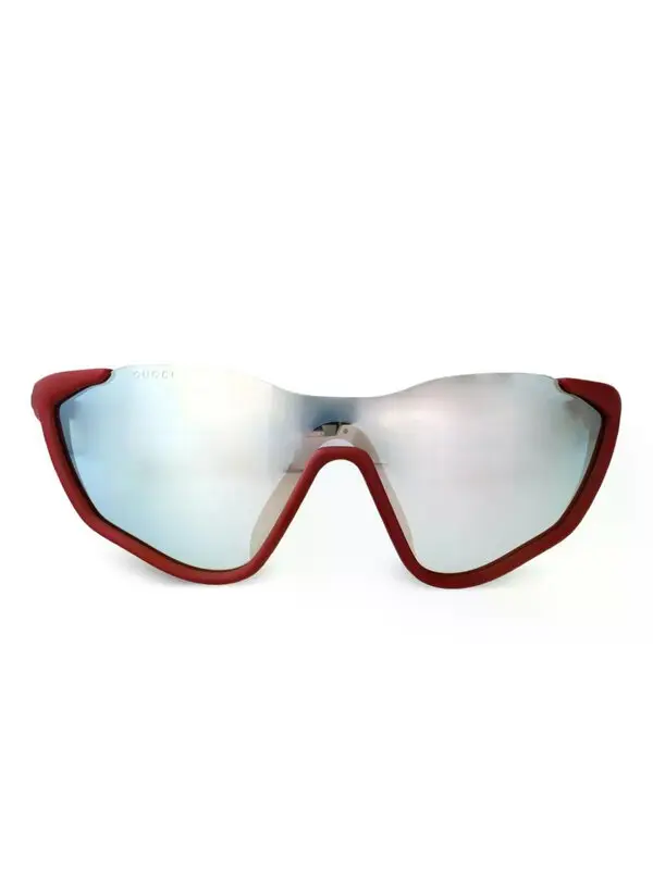 Gucci Mask-shaped Sunglasses - Red