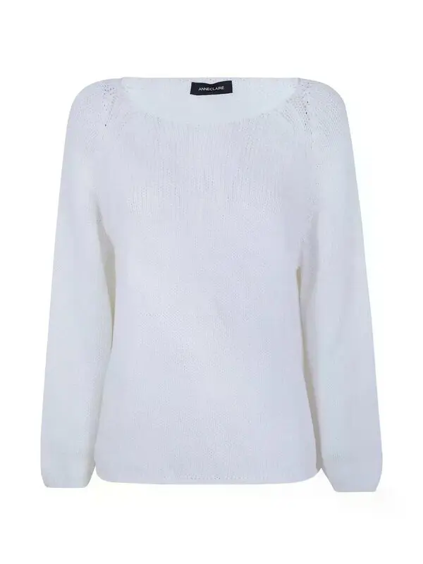 ANNE CLAIRE Knitted Sweater - White