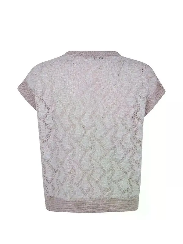 ANNE CLAIRE Sequin-embellished Knitted Vest