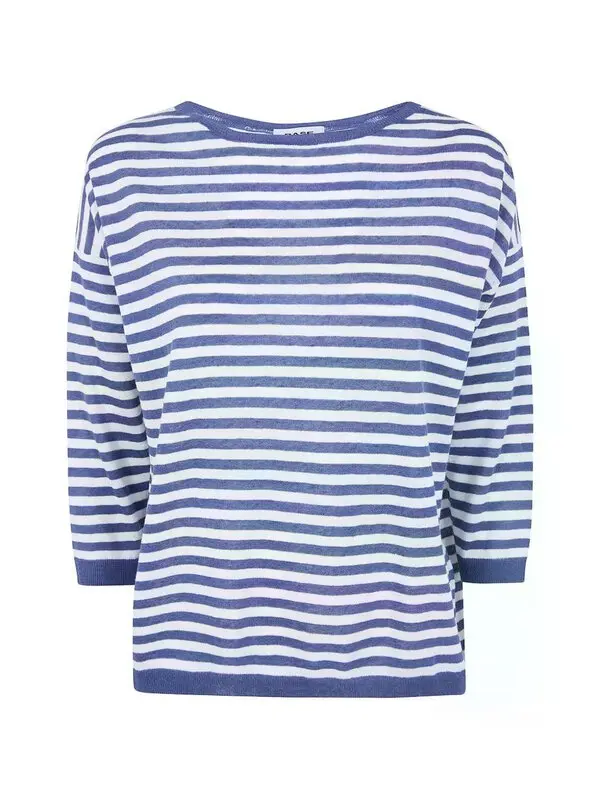 BASE Striped Linen Sweater