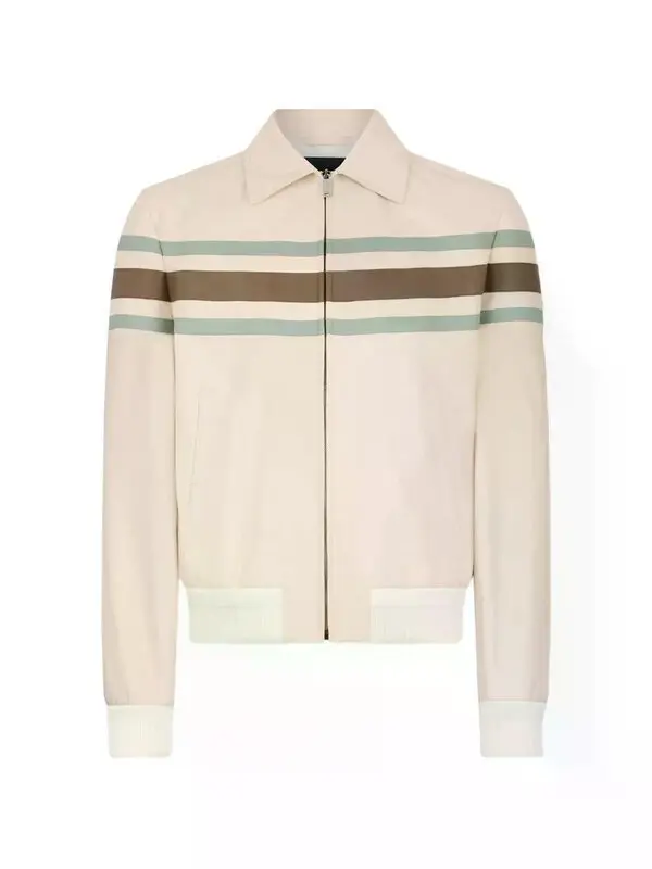 Dsquared2 Striped Leather Jacket