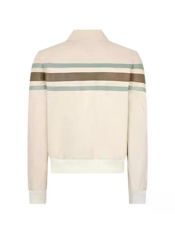 Dsquared2 Striped Leather Jacket