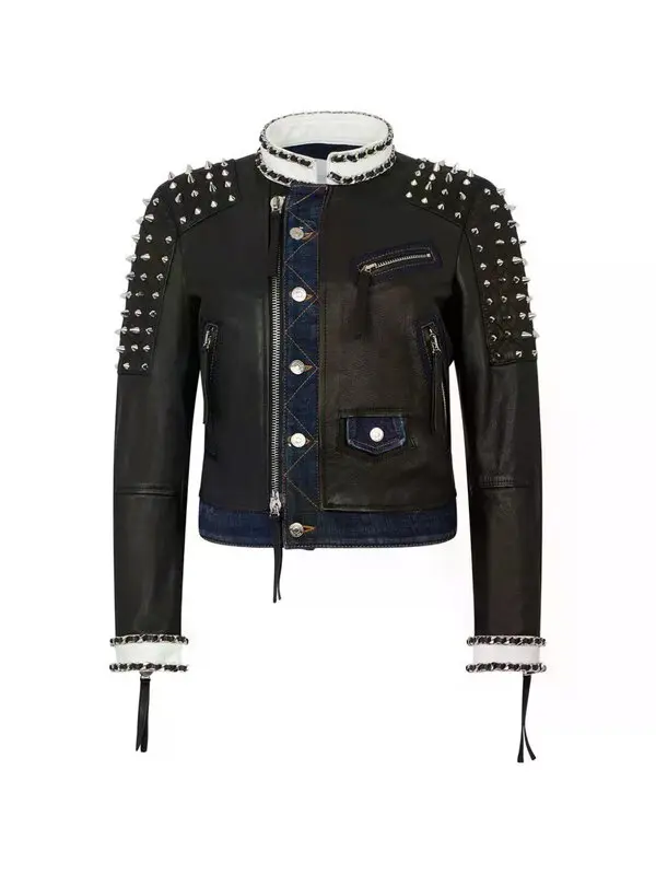 Dsquared2 Studded Biker Jacket - Black